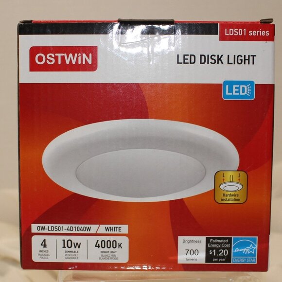Ostwin | Other | 4 In Led Disk Light Dimmable Low Profile Ceiling White ...